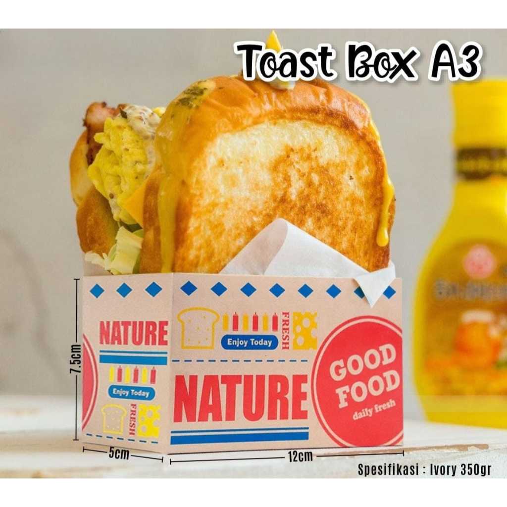 Jual Toast Box A3 | Kemasan Roti | Burger | Croissant (1 Bal 50 Pcs ...