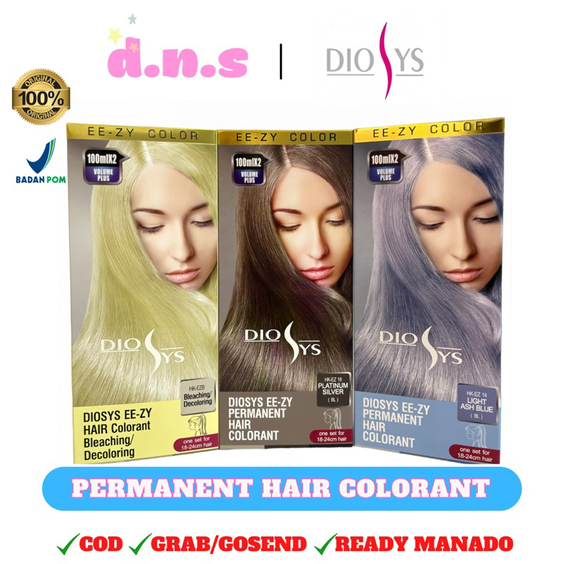 Jual MANADO DIOSYS PROFESIONAL HAIR COLOR PERMANENT CAT RAMBUT 100MLX2 ...
