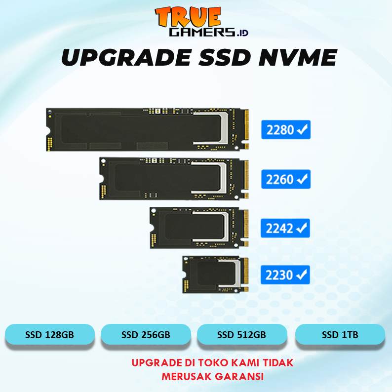 Jual FREE UPGRADE SSD NVME I 128GB I 256SSD I 512GB Solid State Drive ...