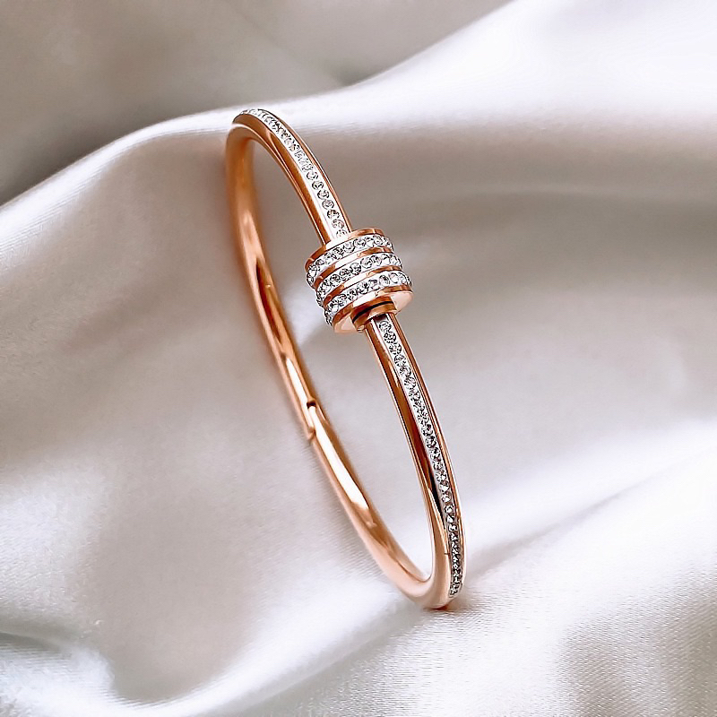 Jual Gelang Titanium Bangle Diamond Korea Elegan Fashion Style Premium ...