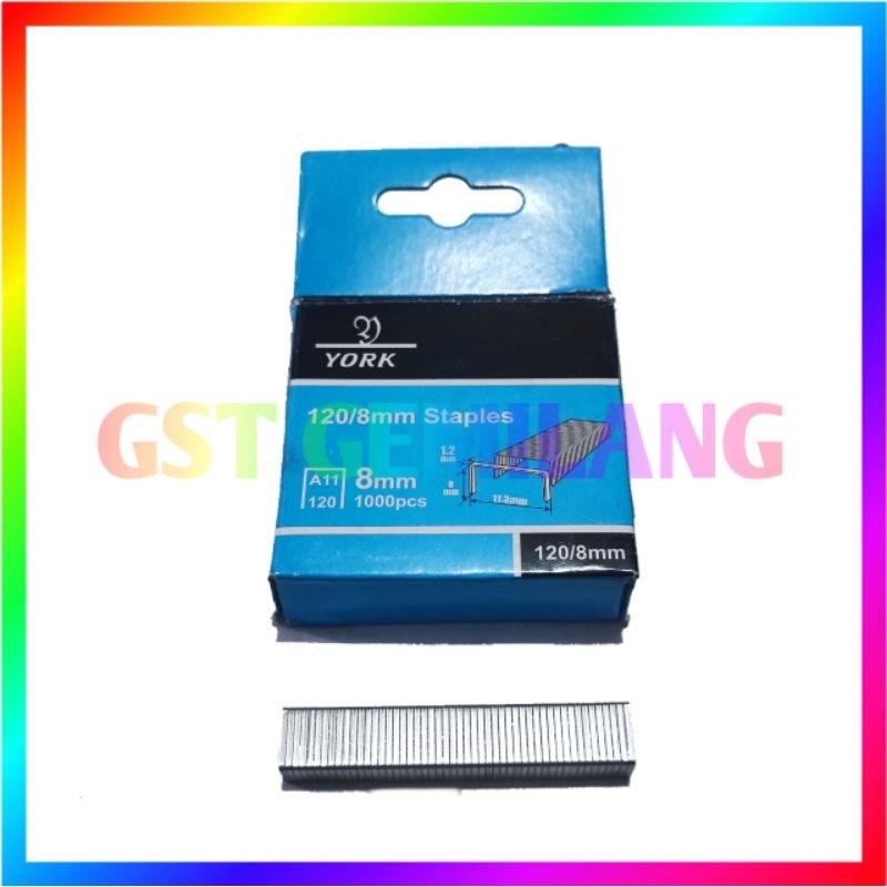 Jual ISI STAPLES GUN YORK REFILL HEKTER TEMBAK 8MM 1000PCS | Shopee ...