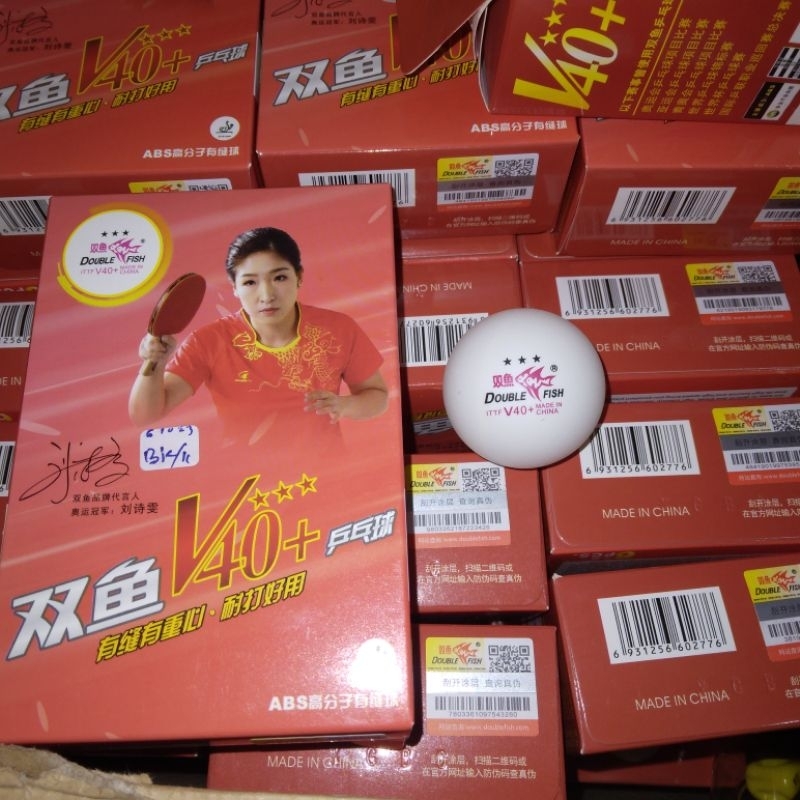 Jual Bola Tenis Meja Double fish TIPE V40+ star 3 isi 6 mantul bola ...
