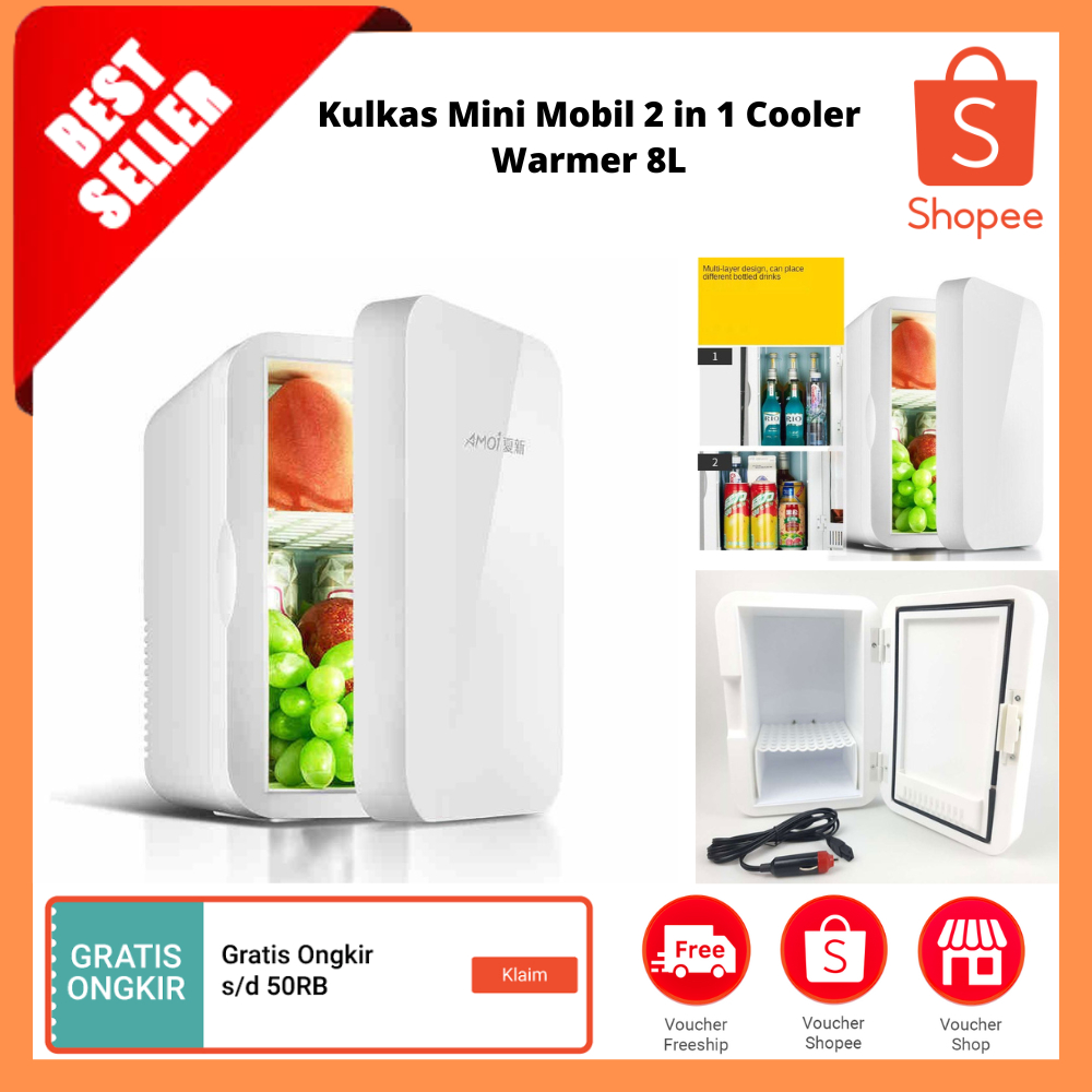 Jual Kulkas Mini Mobil 2 in 1 Cooler Warmer 8L / Kulkas Mobil Portabel ...