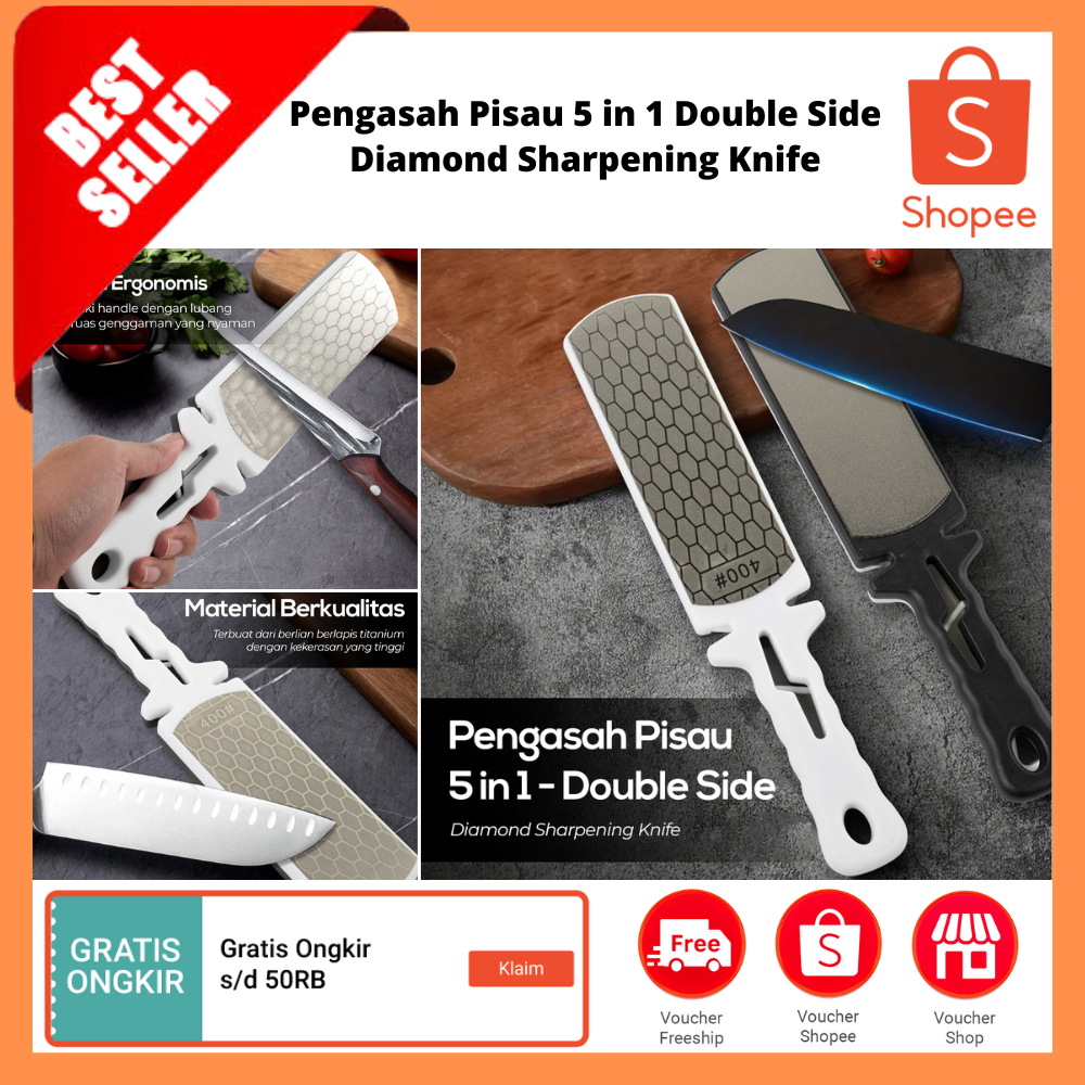 Jual Pengasah Pisau 5 in 1 Double Side Diamond Sharpening Knife ...