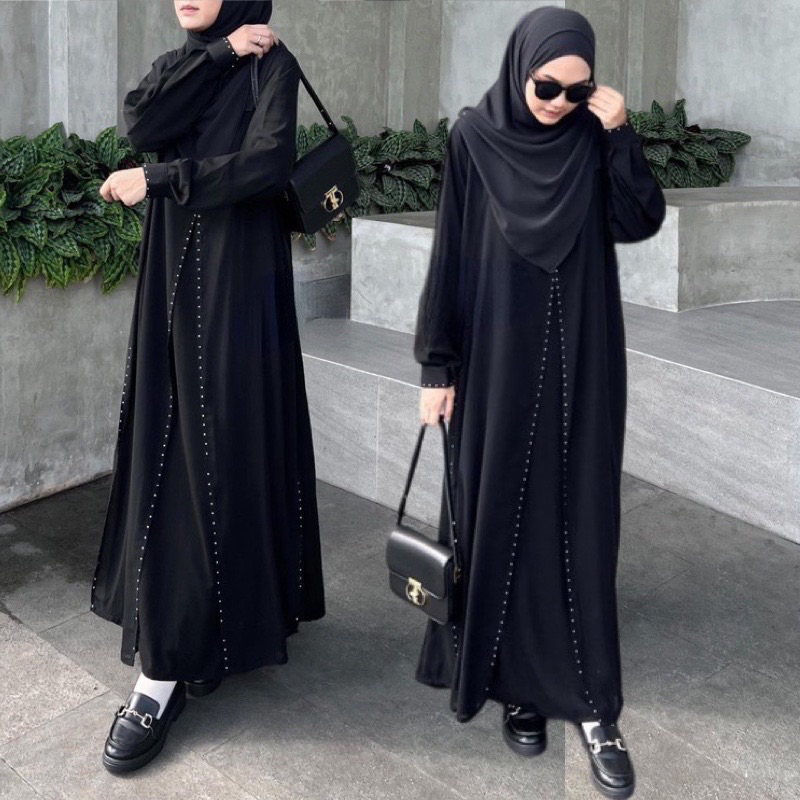 Jual Abaya Hitam Polos Gamis Syari Jetblack Basic Turkey Arab Umroh ...