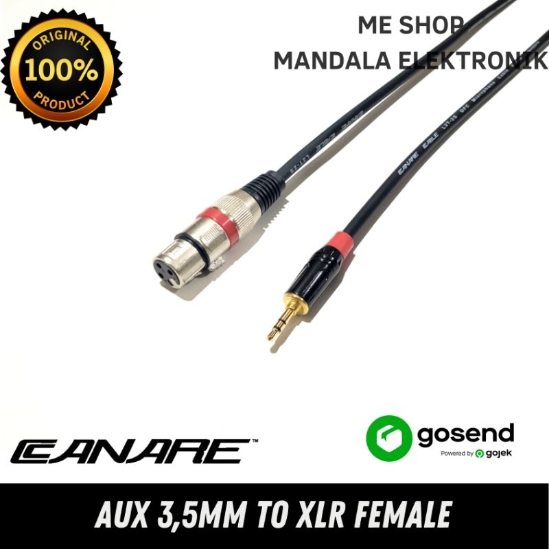 Jual kabel jack mini aux 3,5mm stereo to xlr female 3pin | Shopee Indonesia