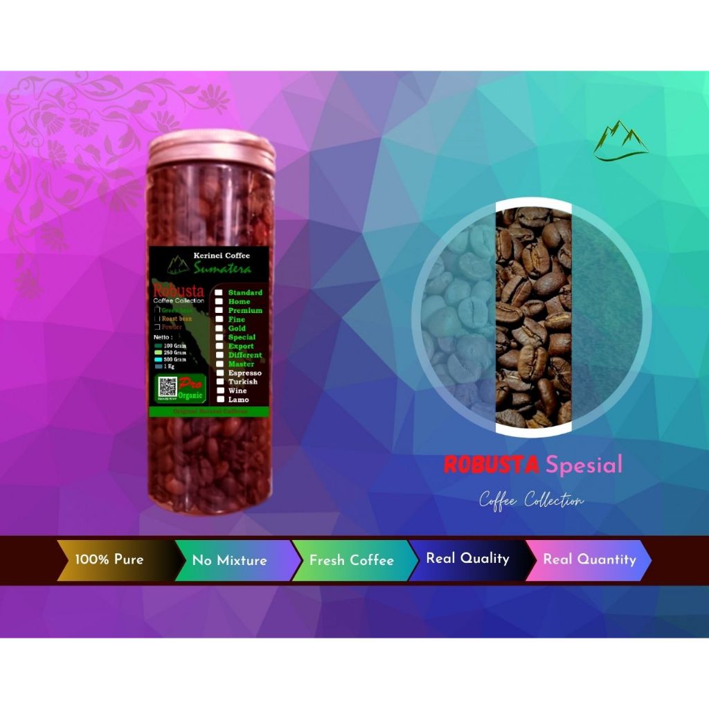 Jual Kopi Robusta Spesial- Roast Bean 500 Gram - 100 % Murni - Kerinci ...