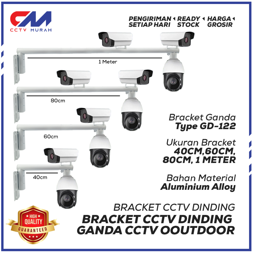 Jual Bracket Ganda CCTV Dinding Outdoor GD-122 40CM,60CM,80CM,1 Meter | Shopee Indonesia