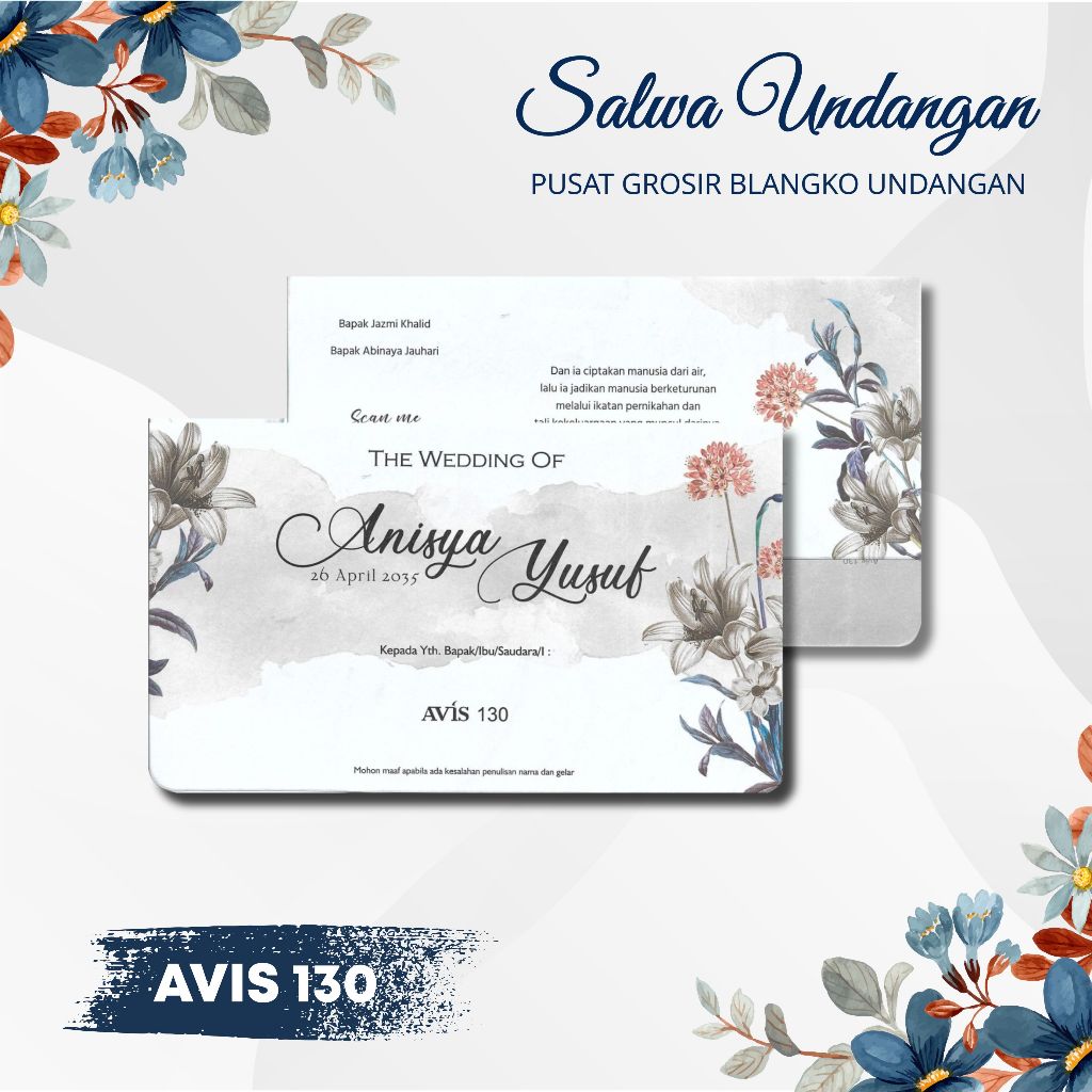 Jual Blangko Undangan Avis 130 Harga Murah FREE File Setting | Shopee ...