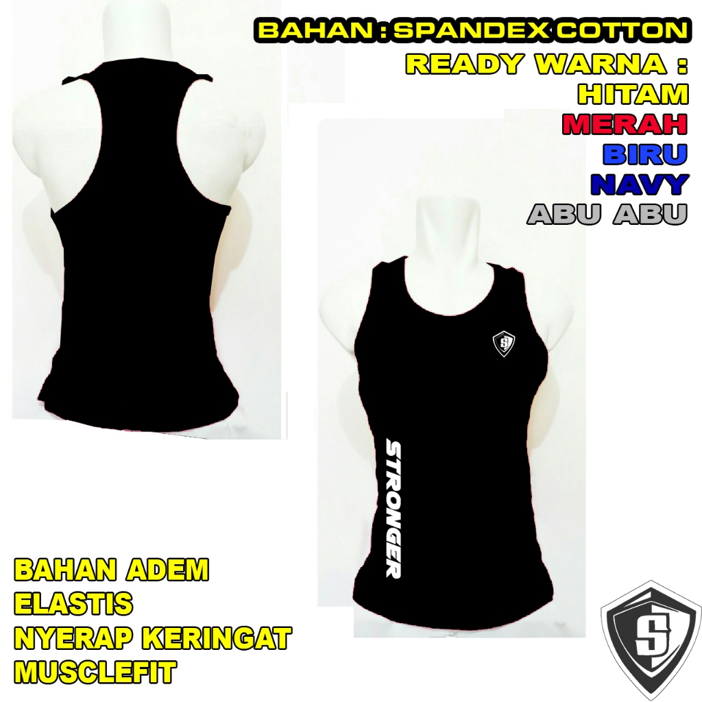 Jual Singlet Gym Fitnes siladamas singlet hitam | Shopee Indonesia