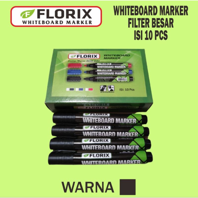 Jual Florix Spidol Whiteboard Filter Sistem Warna Hitam Ramah ...