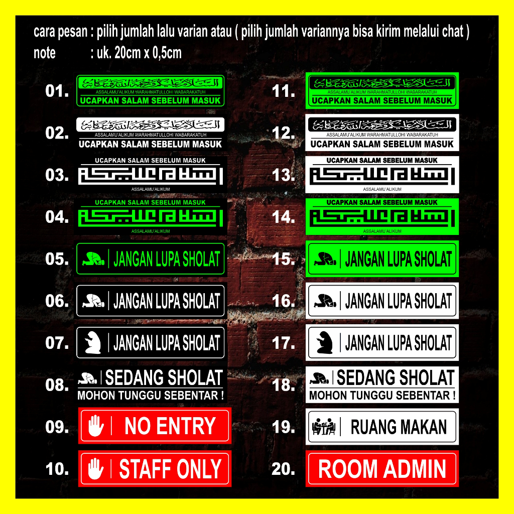 Jual Signage Stiker Tebal Stiker Rambu Stiker Himbauan Stiker Perhatian ...