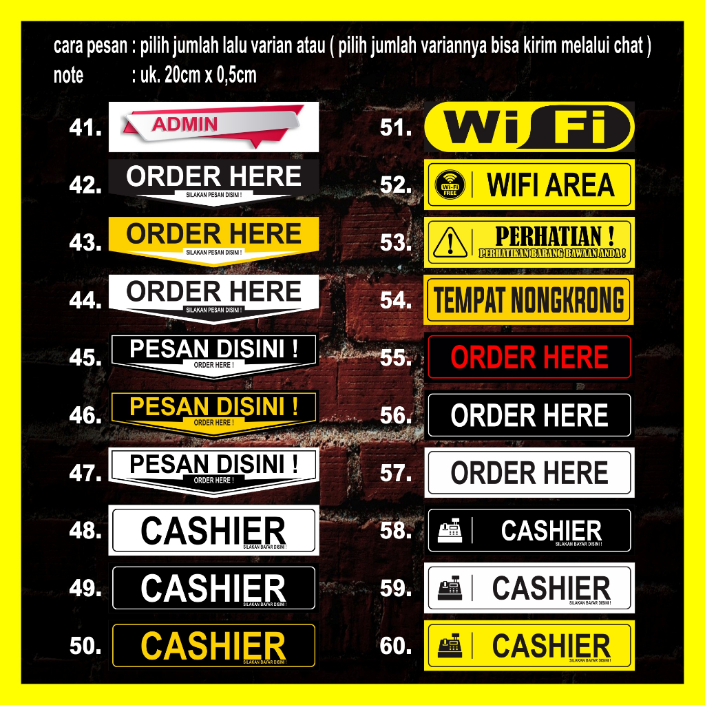 Jual Signage Stiker Tebal Stiker Rambu Stiker Himbauan Stiker Perhatian ...