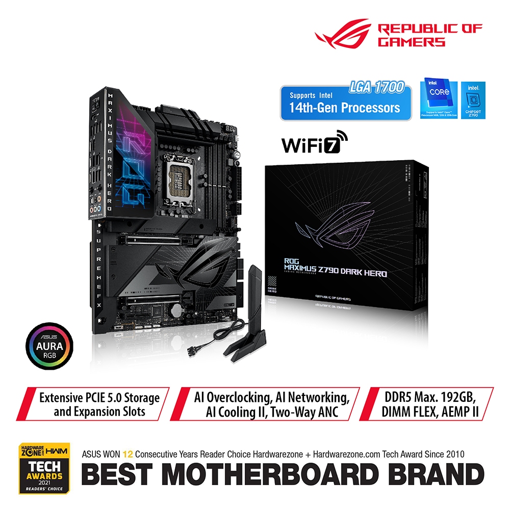 Jual ASUS ROG MAXIMUS Z790 DARK HERO | Intel Z790 LGA 1700 DDR5 ATX ...