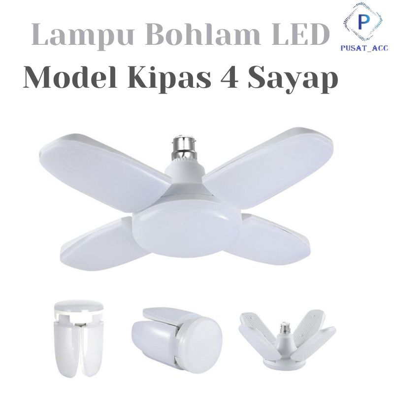 Jual LK04 - LAMPU Model Kipas 4 Sayap Lampu LED Bubble 28 WATT | Shopee Indonesia