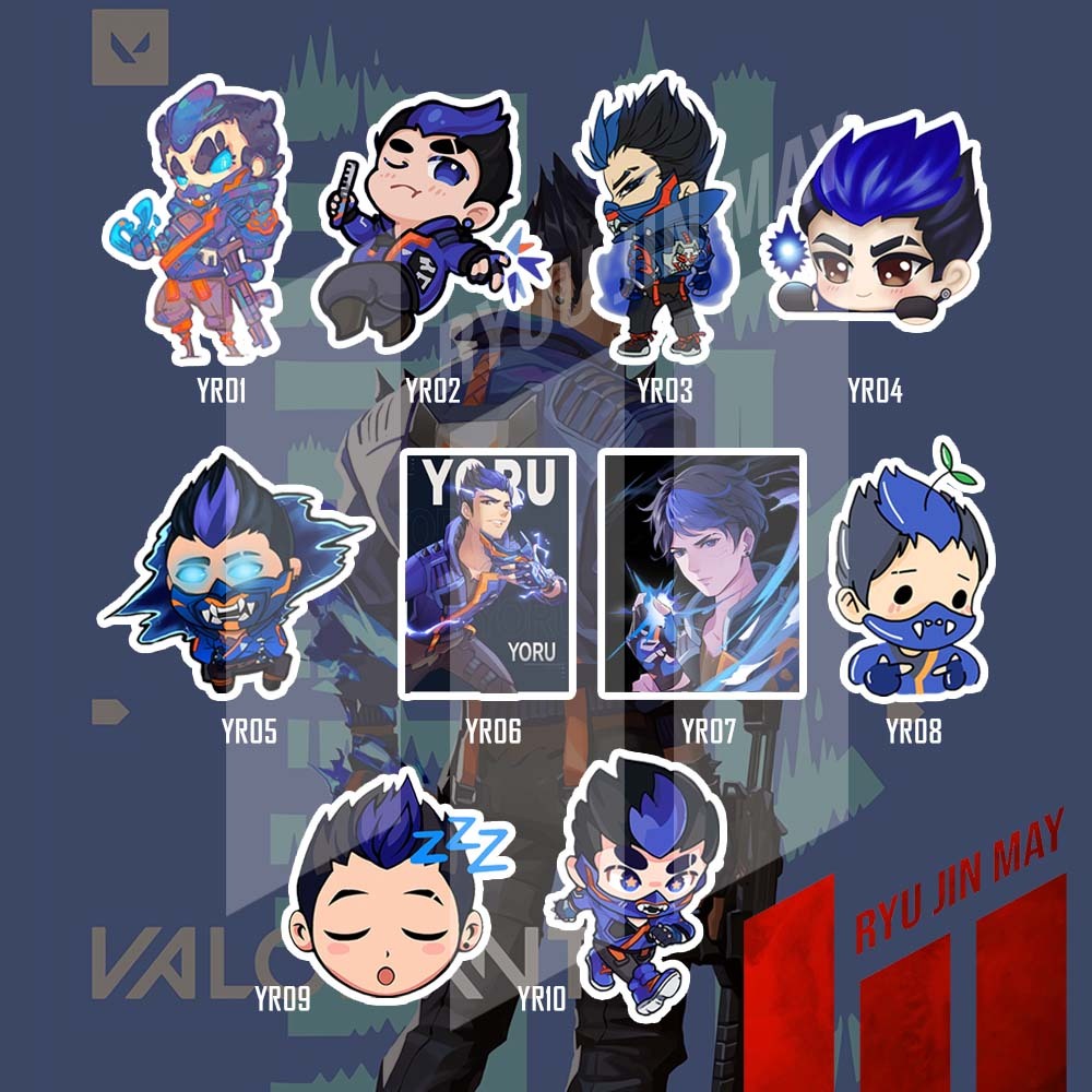 Jual Sticker Anime - Valorant - Yoru | Shopee Indonesia