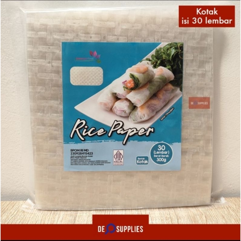 Jual Rice Paper / Kulit Lumpia Vietnam Kotak 30 Lembar - Roll Banh ...