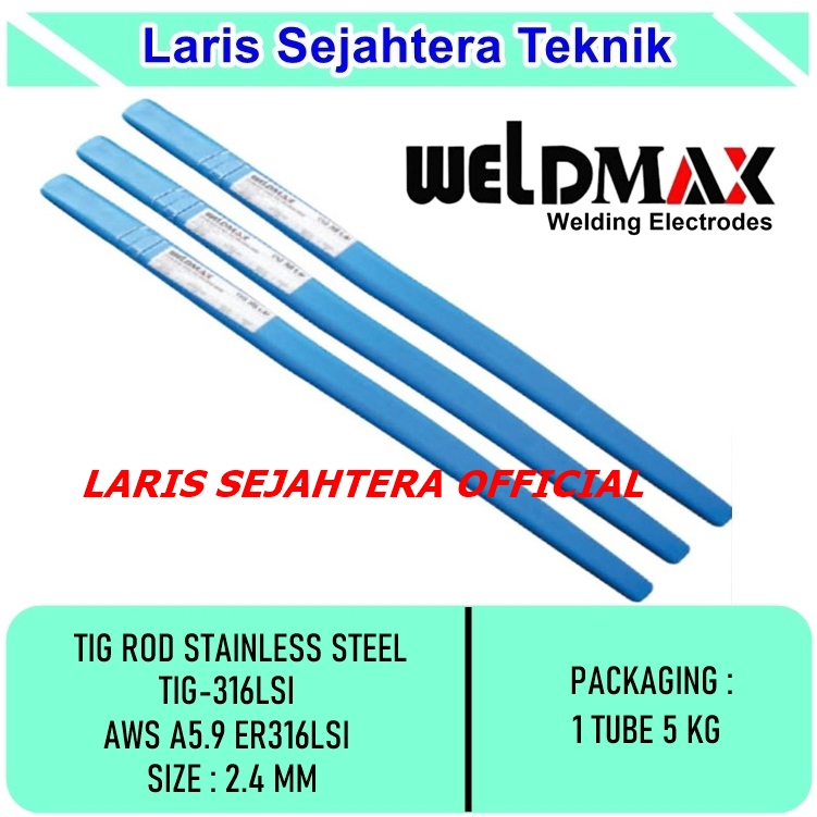 Jual Kawat Las Tig Rod Argon Stainles 316 LSI 2.4 MM | Shopee Indonesia