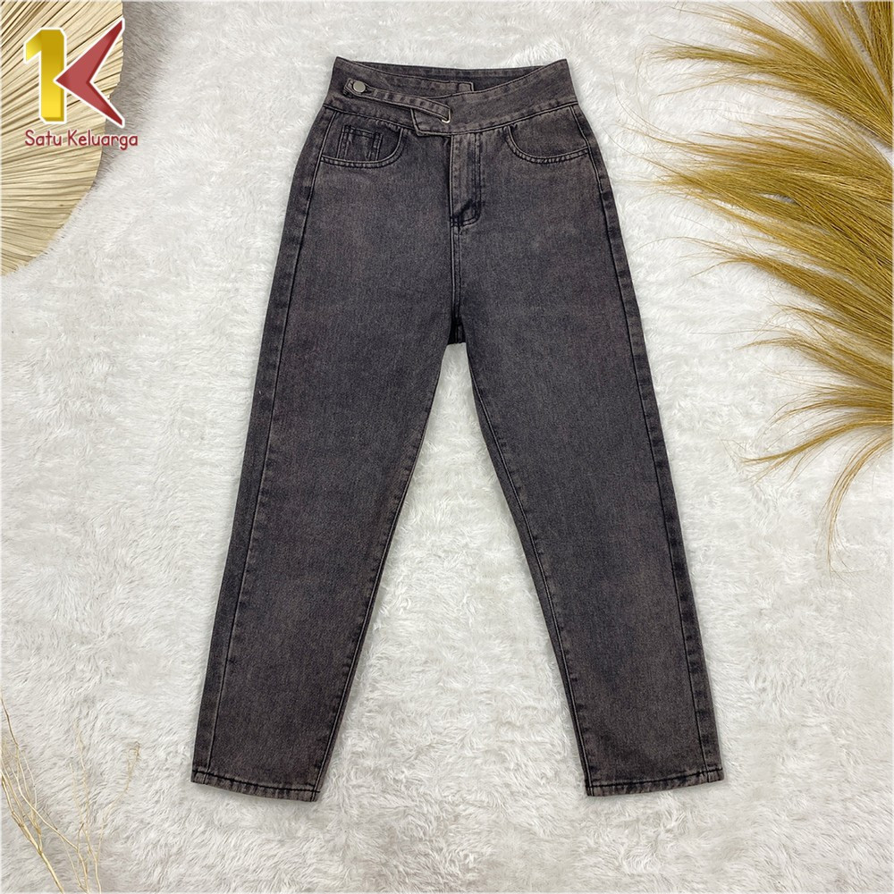 Jual 1K Celana Highwaist Fashion Wanita Model Kancing Samping P549 ...