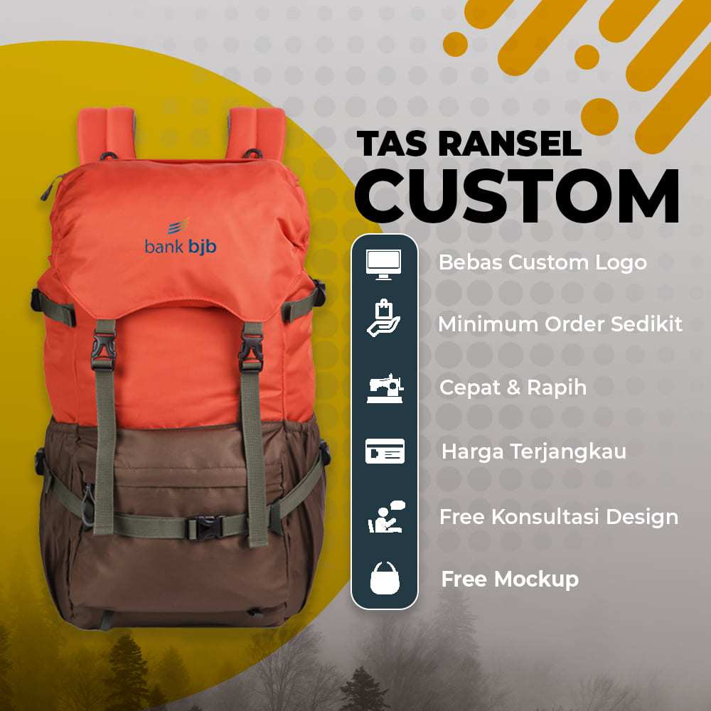 Jual Tas Ransel Backpack Souvenir Seminar Kit Custom Logo Nama Bordir ...