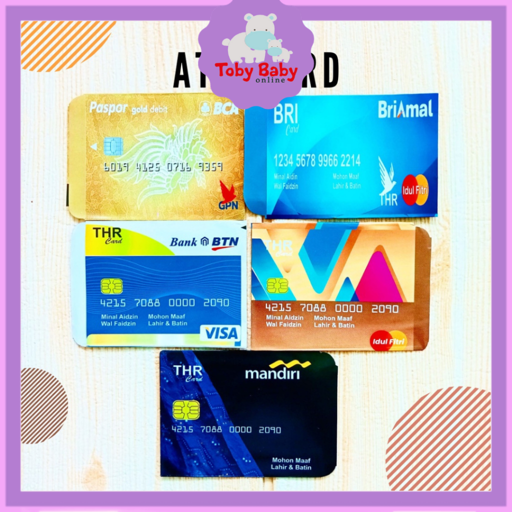 Jual Amplop Angpau 1 Pak Isi 10 Lembar Uang Hari Raya Motif ATM Bank ...
