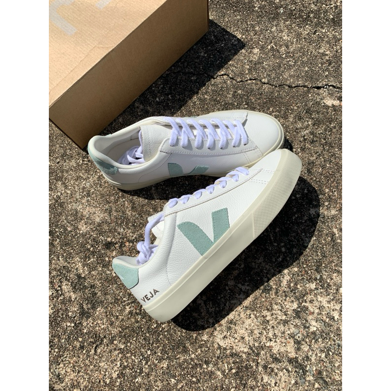 Jual VEJA CAMPO WHITE MATCHA LEATHER 100% ORIGINAL | Shopee Indonesia