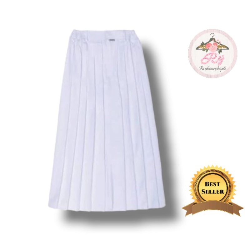 Jual Seragam SD Rok Panjang Rempel PUTIH - Seragam Sekolah - Rok Rempel - Rok SD | Shopee Indonesia