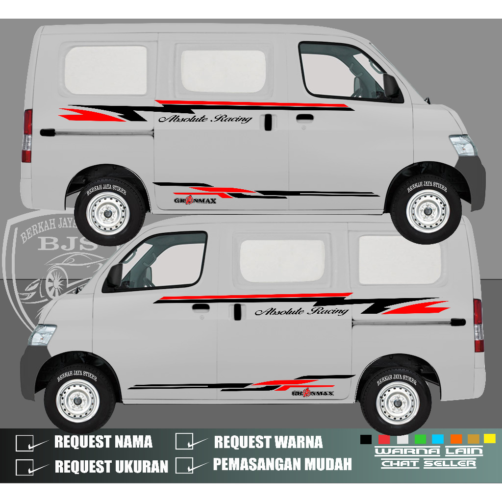 Jual sticker cutting mobil Daihatsu grandmax luxio desain minimalis ...