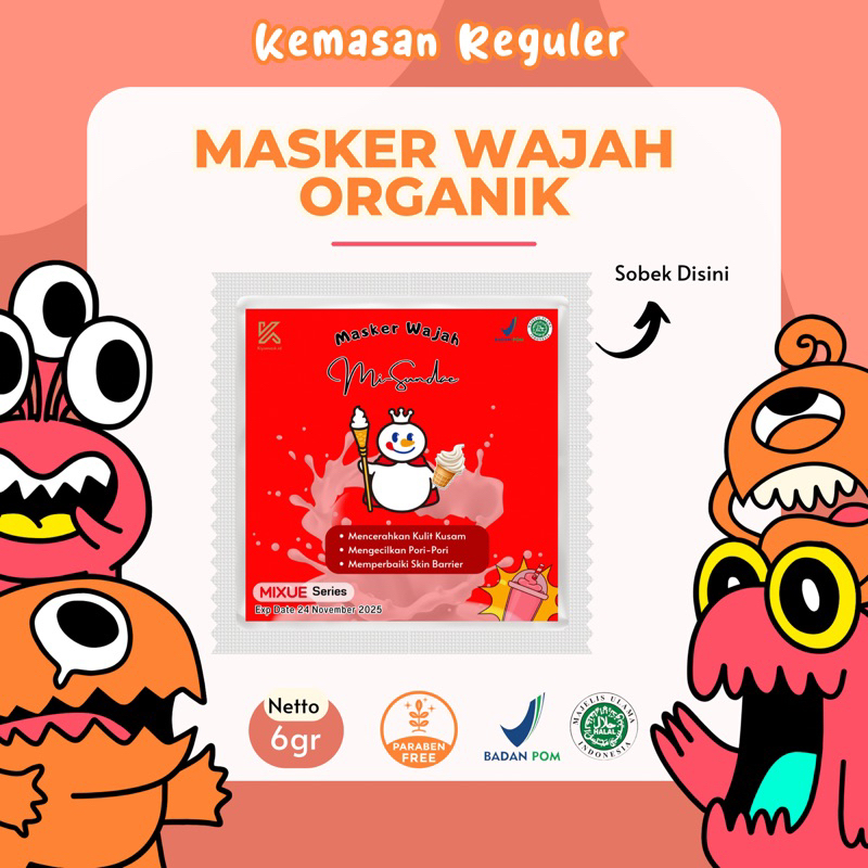 Jual (BPOM) Masker Wajah Anak MIXUE/Face Mask Character MIXUE | Shopee ...