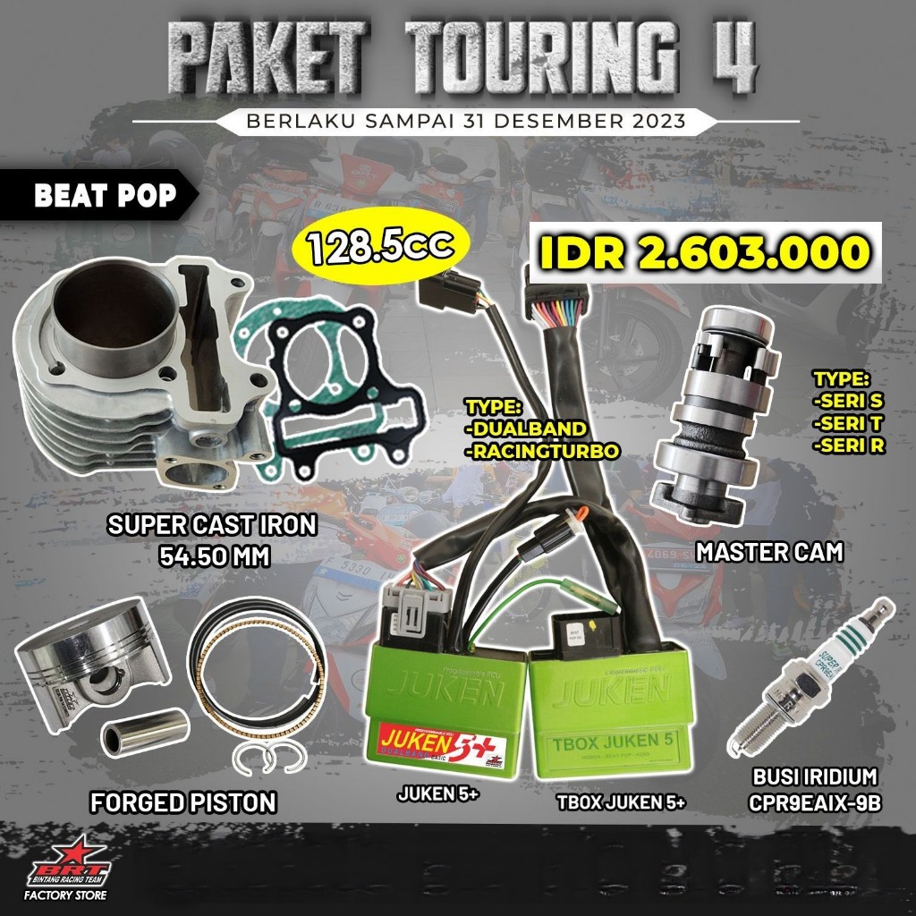 Jual Paket Bore UP Beat POP - Blok Cast Iron - Piston - Juken - Master ...