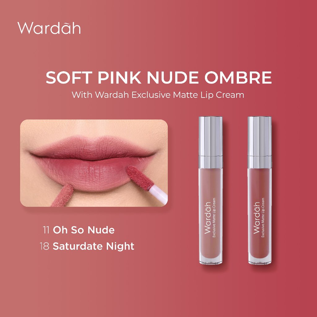 Jual WARDAH Exclusive Matte Lipcream paket ombre 2x4gr | Shopee Indonesia