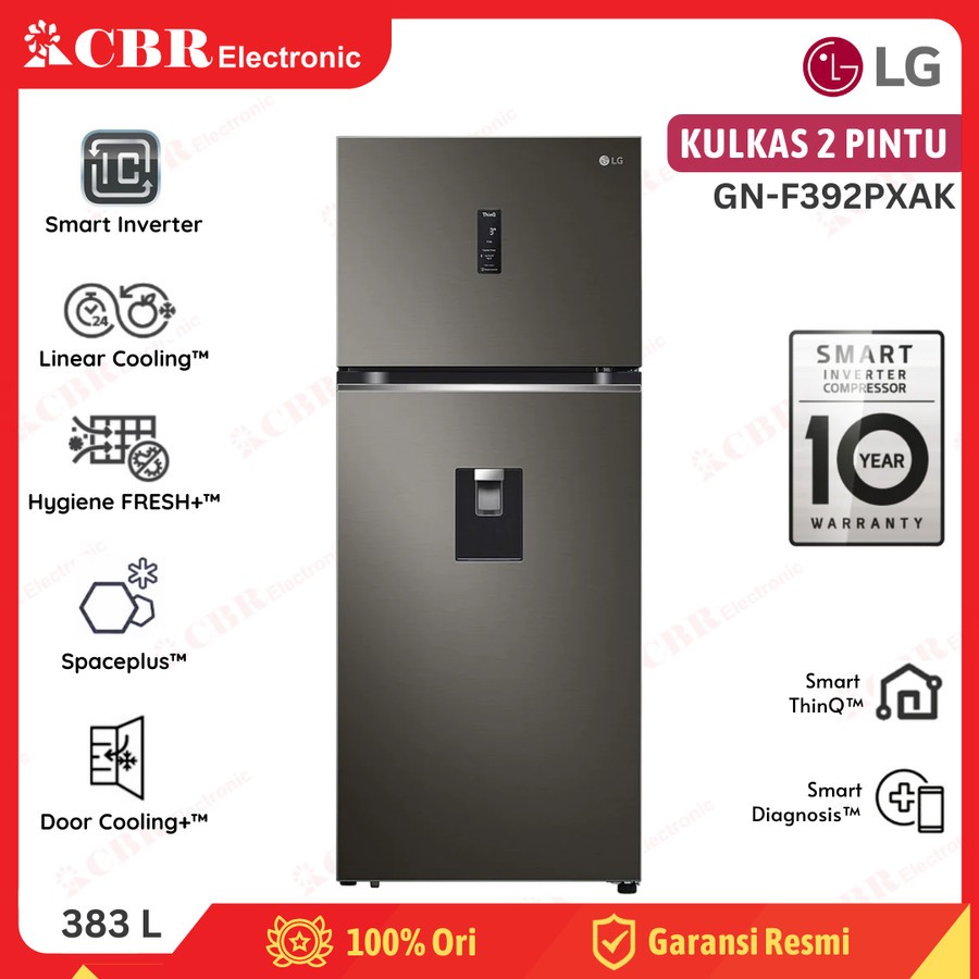 Jual Kulkas LG 2 Pintu GN-F392PXAK (383L / Inverter) | Shopee Indonesia