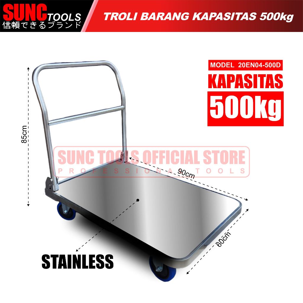 Jual SUNC TOOLS Troli Angkut Barang/Handtruck Troli Stainless 500kg ...