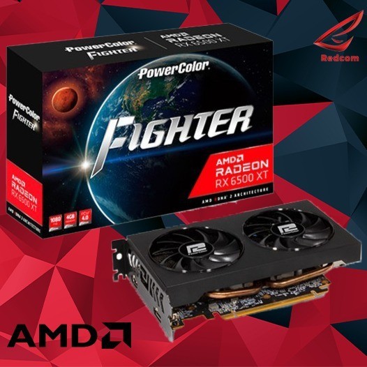 Jual POWERCOLOR FIGHTER AMD RADEON RX 6500 XT /RX 6500XT 4GB GDDR6 ...