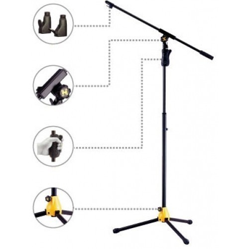 Jual Hercules MS631B Plus Tripod With Boom Microphone Stand | Shopee ...