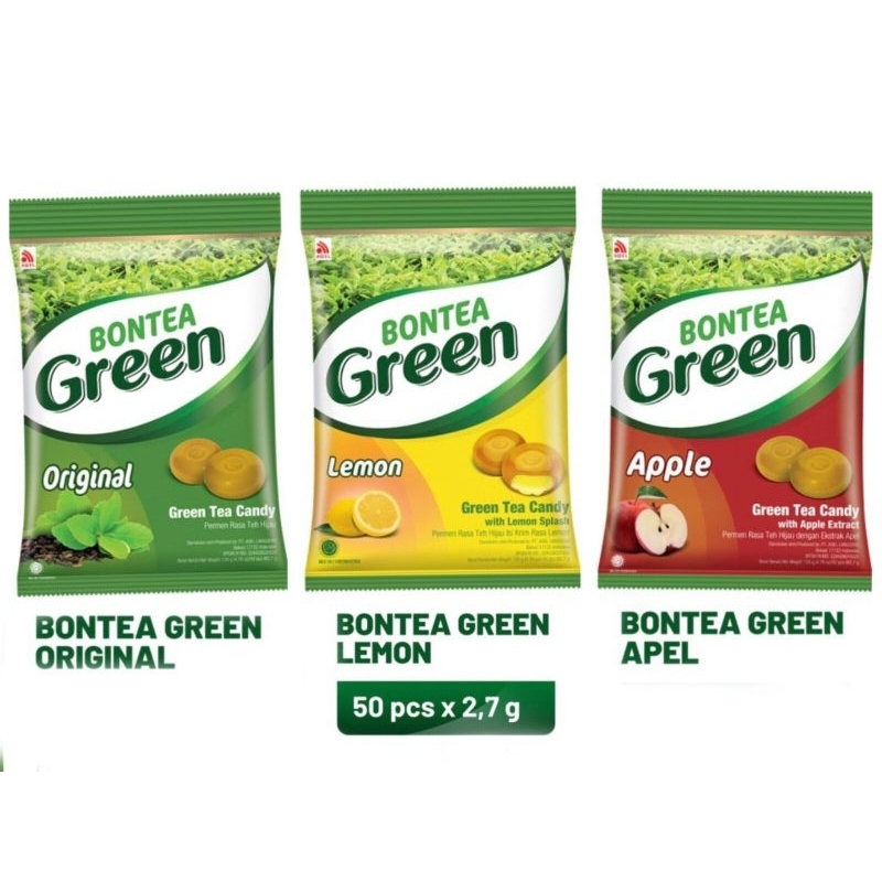 Jual Permen Bontea Green Tea Candy Isi 50 Pcs | Shopee Indonesia