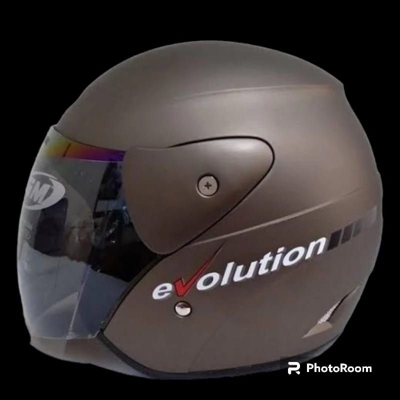 Jual HELM GM EVOLUTION SOLID FULL WARNA ORIGINAL PRODUK | Shopee Indonesia