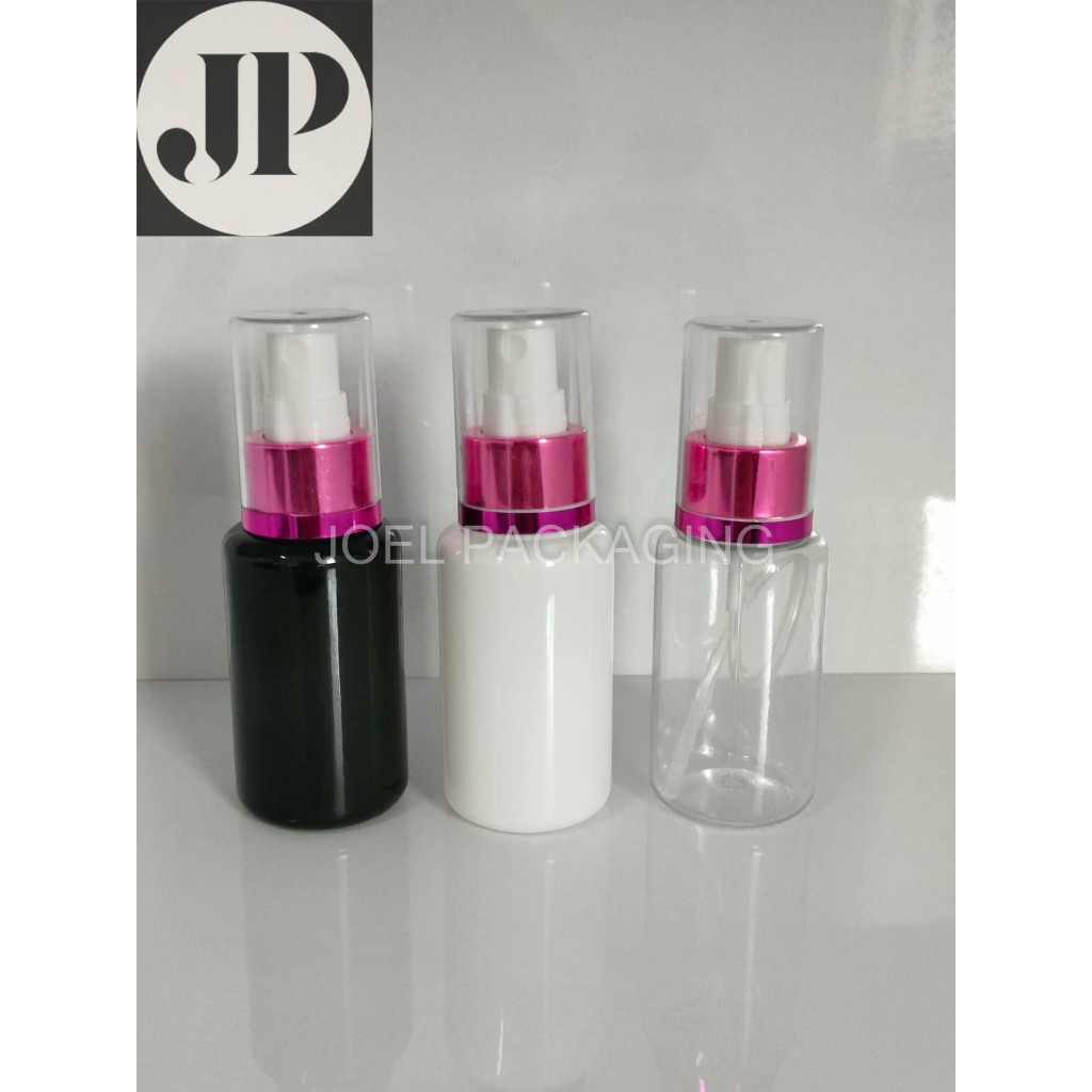 Jual BOTOL TUBULAR 60/70 ML TUTUP SPRAY FULL CAP PINK PLASTIK 60/70ML ...