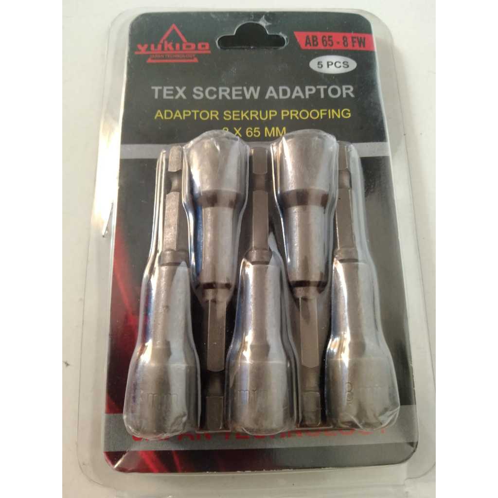 Jual YUKIDO TEK SCREW ADAPTOR / ADAPTOR SEKRUP ROOFING 8 X 65 MM SET ...
