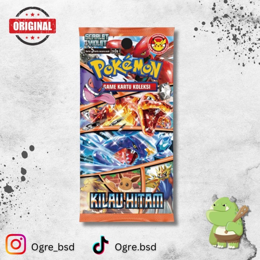 Jual Kartu Pokemon TCG Indonesia SV3S Kilau Hitam 3 Booster Pack | Shopee Indonesia