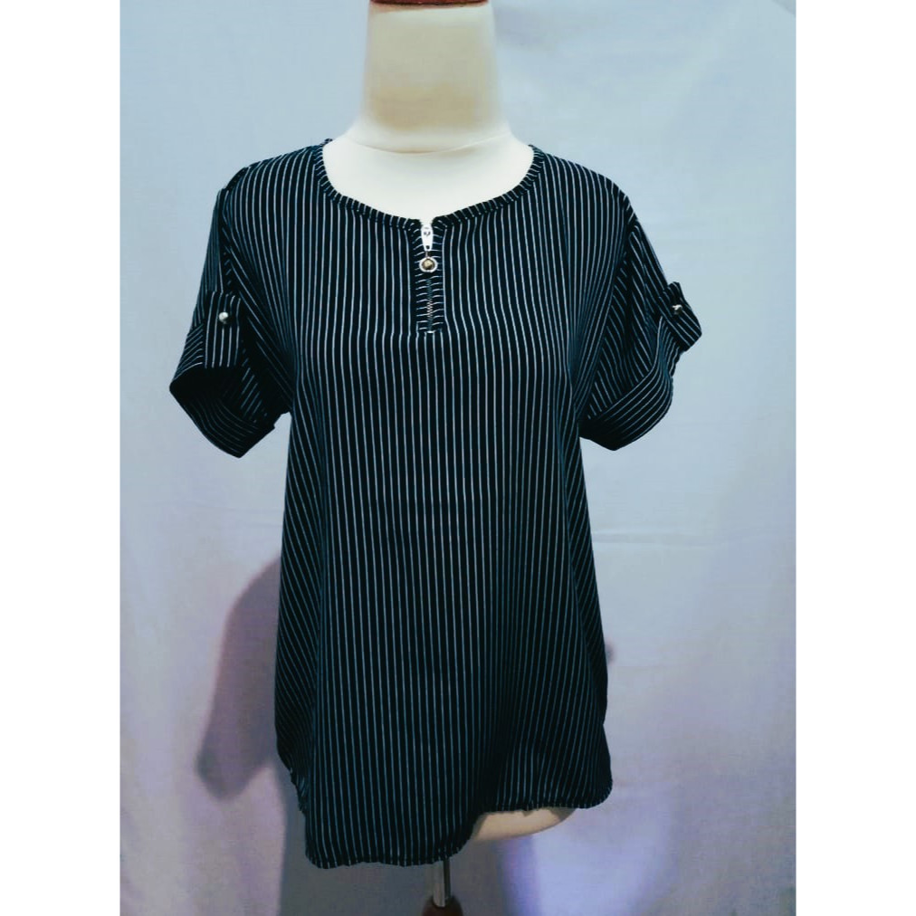 Jual Blouse Wanita Hitam (Lengan Pendek) | Shopee Indonesia