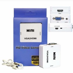 Jual CONVERTER VGA TO hdmi vga2hdmi MINI BOX WITH AUDIO | Shopee Indonesia
