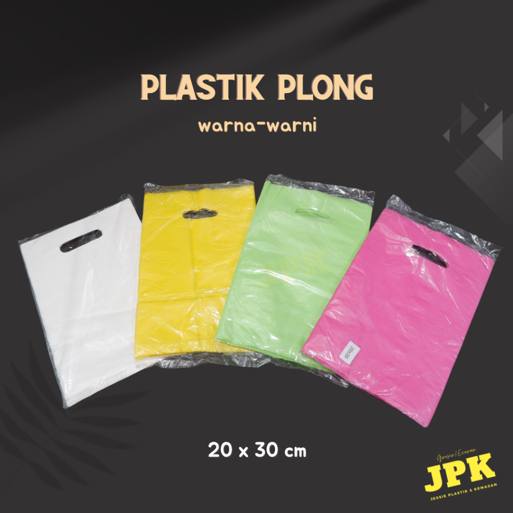Jual plastik HD plong warna-warni / plastik olshop - 20x30 cm isi 100 ...