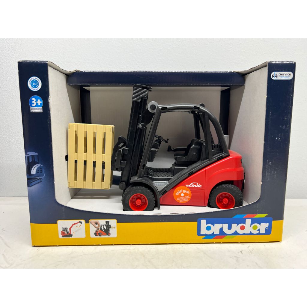 Jual Mainan Traktor Bruder Linde Forklift H30d With 2 Pallets | Shopee ...