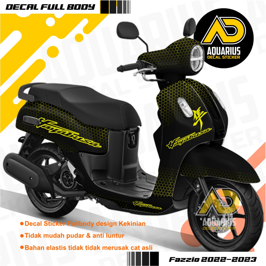 Jual Decal Fullbody Fazzio 2022-2023 / Sticker Variasi Yamaha Fazzio ...