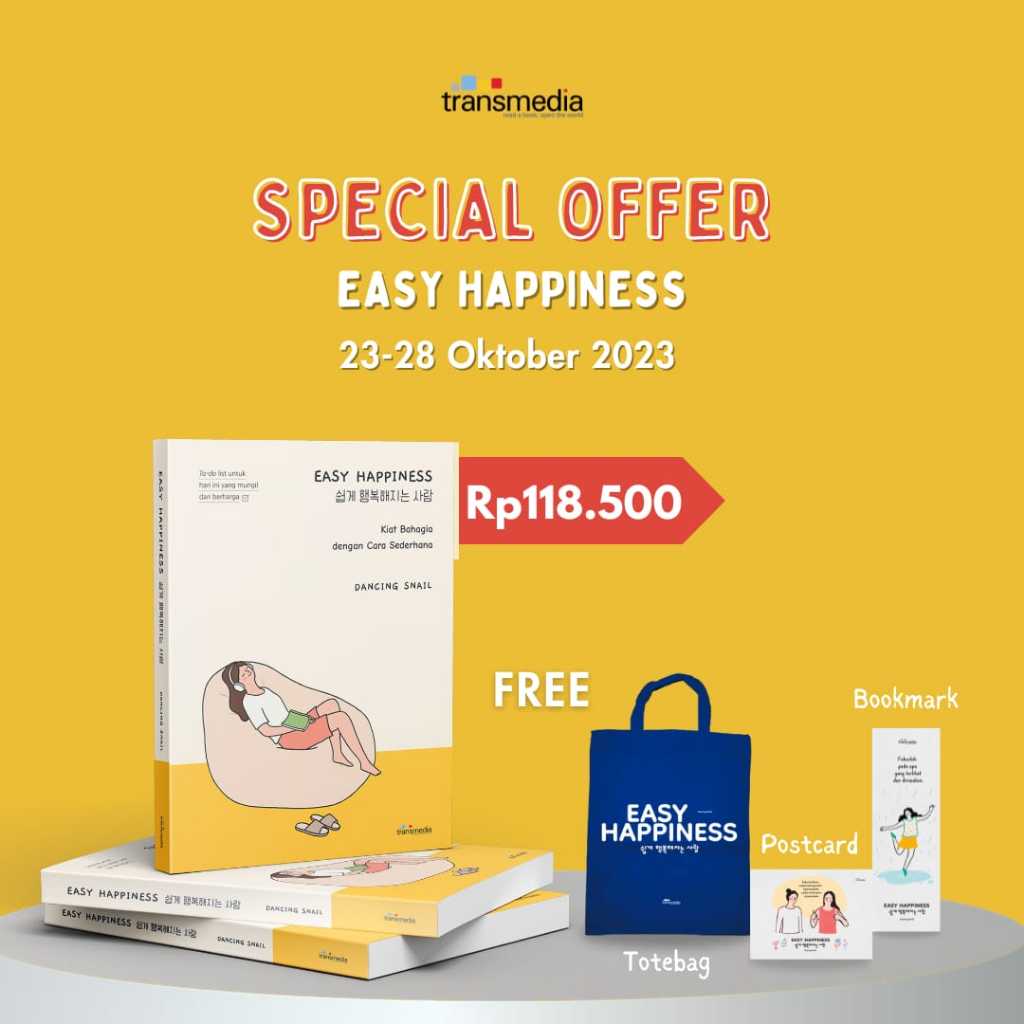 Jual Buku Easy Happiness Kiat Bahagia Dengan Cara Sederhana - Dancing Snail | Shopee Indonesia
