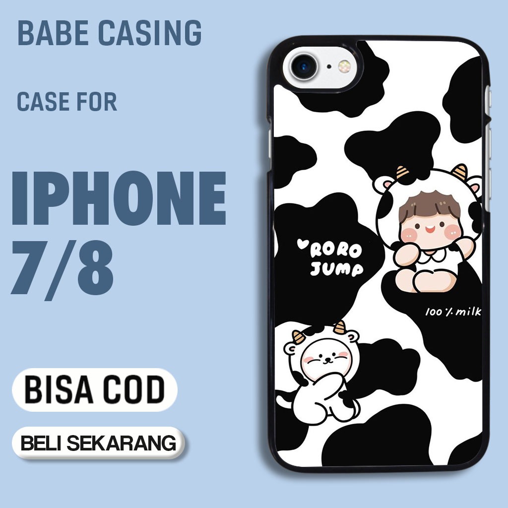 Jual case hp iphone 7 8 terbaru aesthetic cow sapi kolase streetart ...