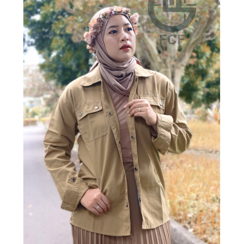 Jual Kemeja Trucker Canvas Unisex S M L XL XXL Branded Original FCF ...