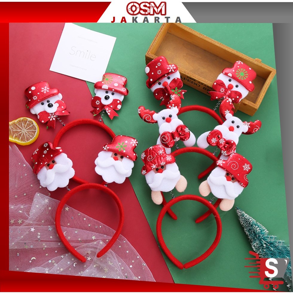 Jual OSM JKT F6016 Bando Natal / Aksesoris Rambut Bando Natal / Bando ...