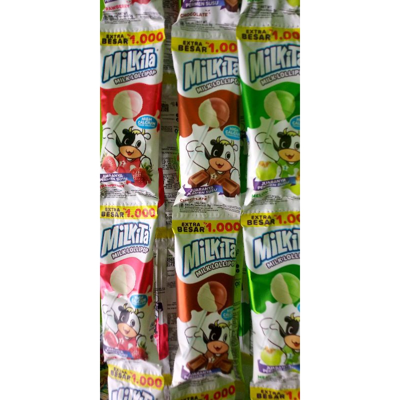 Jual Milkita milk lollipop 1 renceng isi 10 pcs @9g | Shopee Indonesia